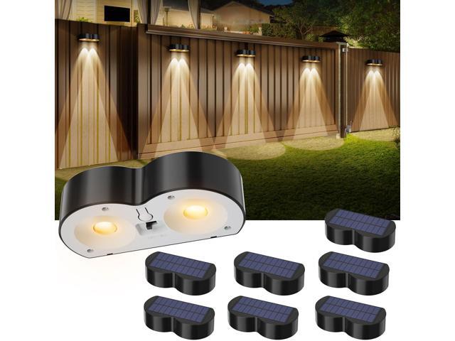 Click here for Upgraded Solar Fence Lights Outdoor 8 Pack with Sp... prices