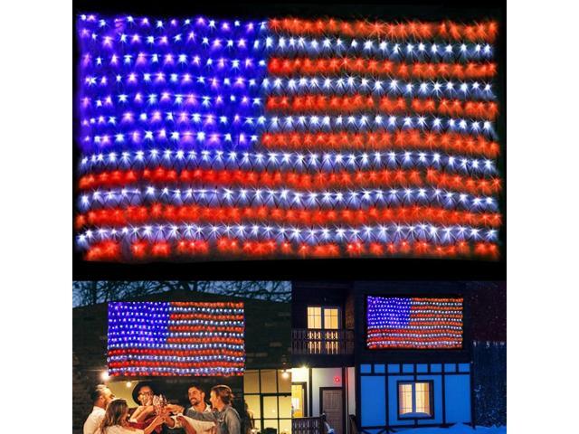 Click here for PUHONG (New) American Flag Lights  420 LED USA Fla... prices