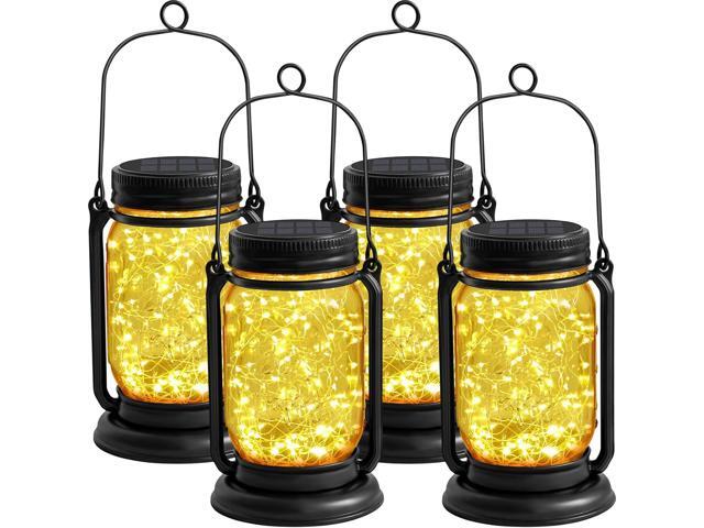 Click here for 4 Pack Hanging Solar Lantern Lights Vintage Glass... prices