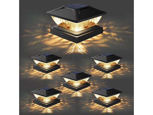 Click here for Solar Post Cap Lights Outdoor: 6 Pack 48 LED Fence... prices