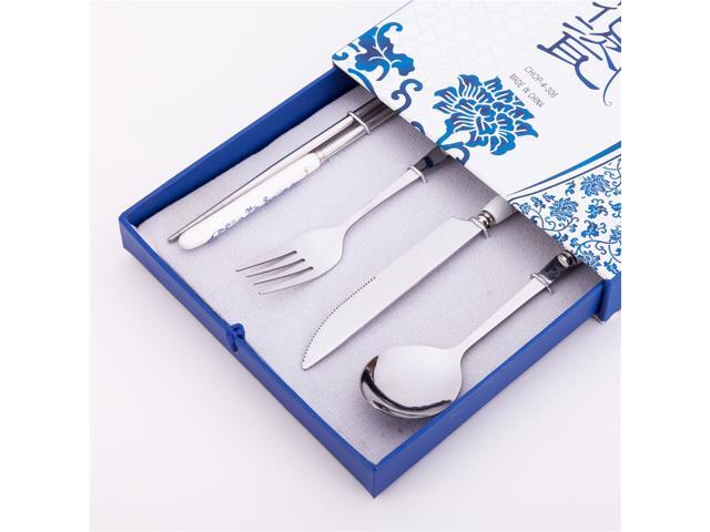 Click here for 4 Pcs Elegant Oriental Inspiration Silverware Stai... prices