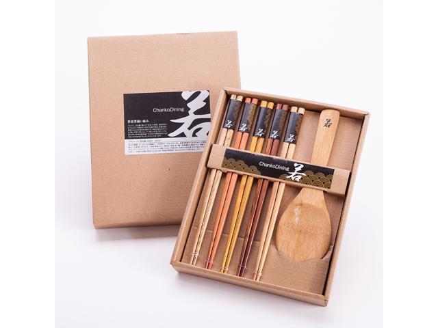 Click here for 5 Pairs Natural Wood Chopsticks and 1 Moso Bamboo... prices