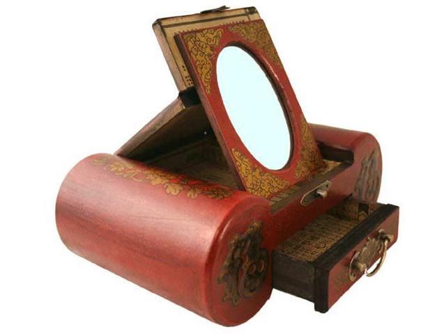 Click here for Vintage Chinese Jewelry Keepsake box W. Leather Su... prices