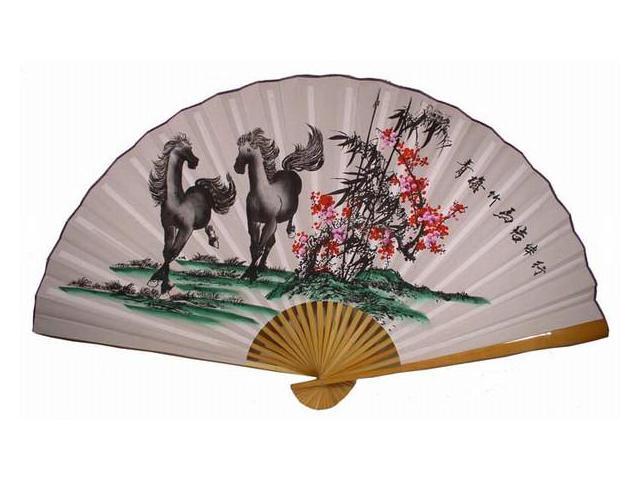Click here for Classic 35 Oriental Feng Shui Handpainted Wall Fan... prices