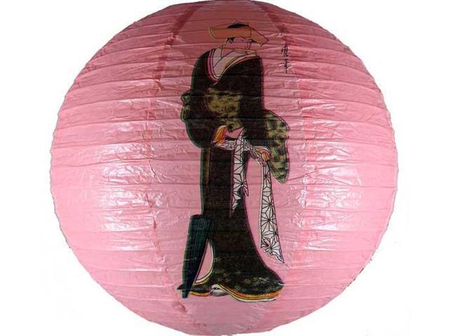 Click here for Japanese Geisha Design Round Paper Lantern (Pink) prices