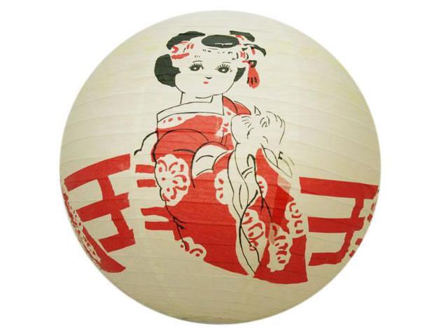 Click here for Japanese Geisha Design Round Paper Lantern LAN014 prices