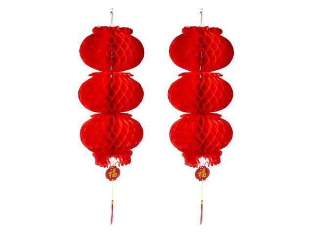 Click here for 3-Layer Red Paper Lantern Hanging Lanterns for Chi... prices