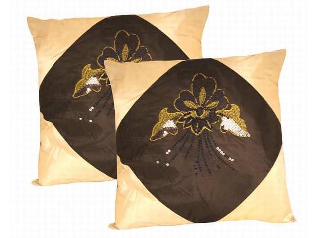 Click here for Set of 2 Oriental Silk Cushion Covers (BLACK) prices