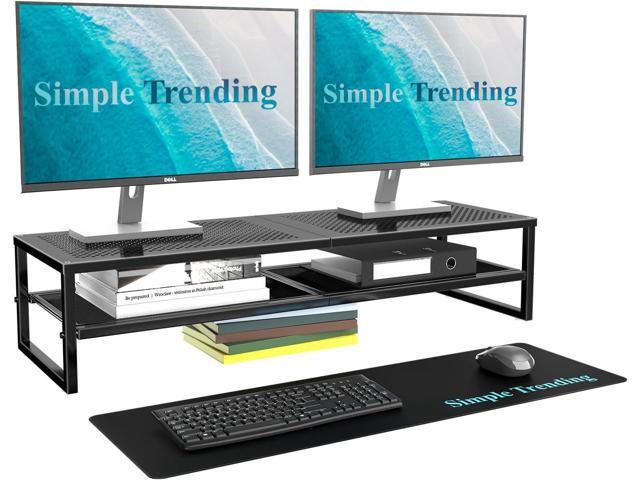 Click here for Simple Trending 2 Tier Metal Dual Monitor Stand Ri... prices