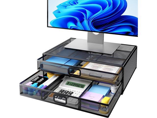 Click here for HUANUO 2 Tier Monitor Stand  Metal Monitor Riser w... prices