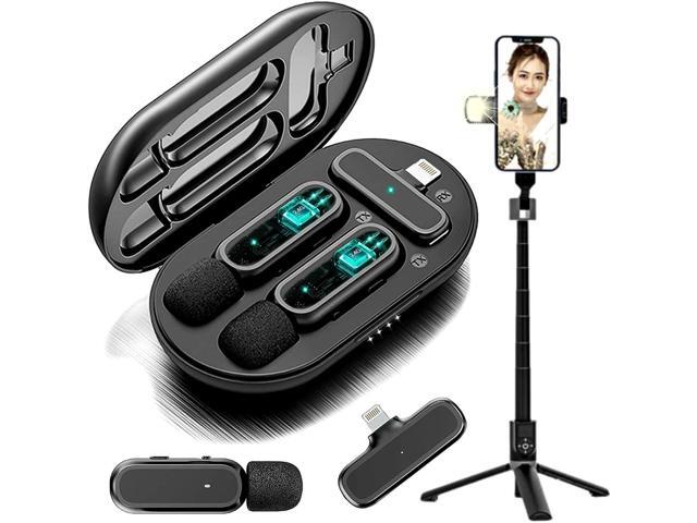 Click here for Wireless Microphone for iPhone with Tripod (2 Pack... prices