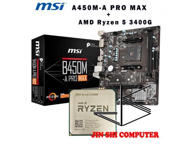 Click here for AMD Ryzen 5 3400G R5 3400G CPU + MSI B450M-A PRO M... prices