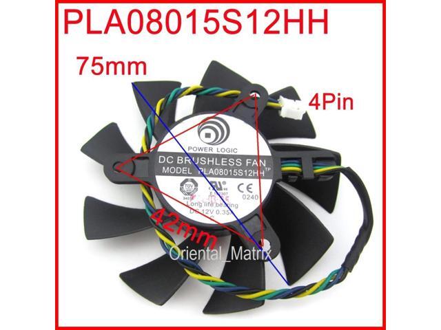 Click here for PLA08015S12HH 12V 0.35A 75mm 42x42x42mm VGA Fan Fo... prices
