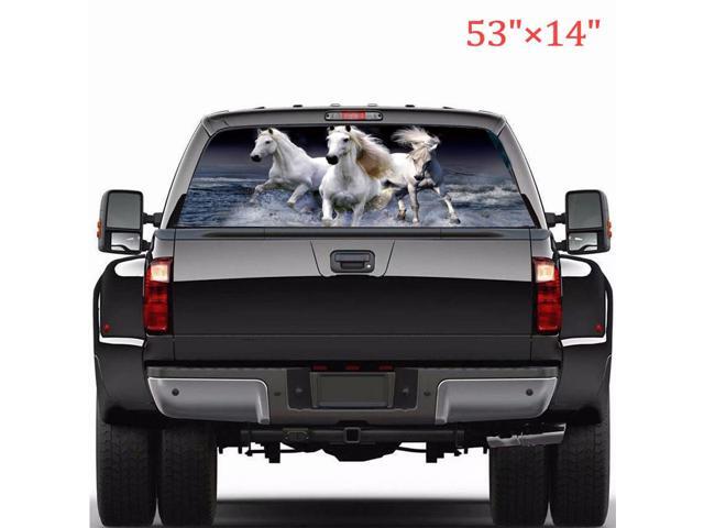 Click here for 135x36cm Car Rear Window White Horse Graphic Stick... prices