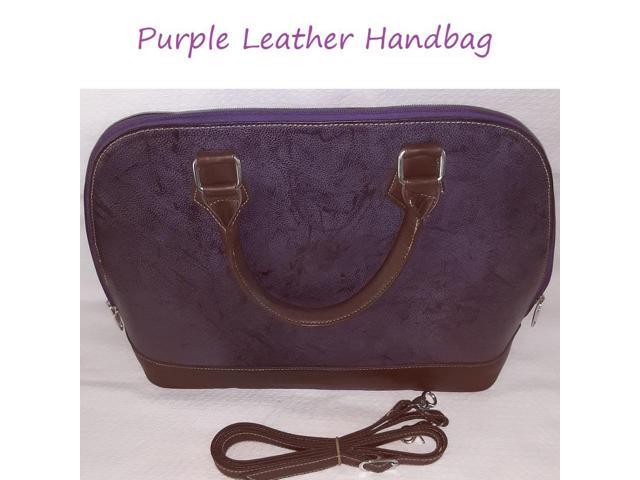 Click here for Purple Leather Handbag Genuine Leather Handmade wi... prices