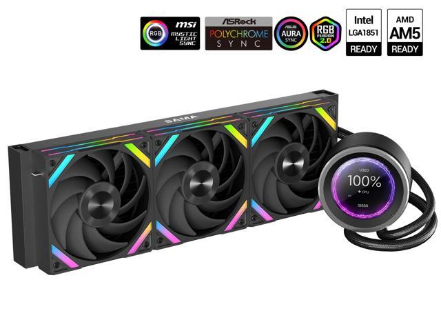 Click here for SAMA Q60 Black CPU Liquid Cooler  360MM Liquid Wat... prices