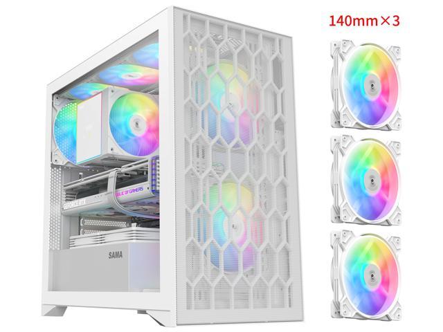 Click here for SAMA V Mesh Gaming PC Case  3x 140mm ARGB Fans Inc... prices