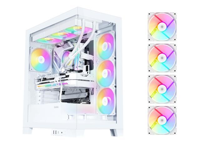 Click here for SAMA V50 White Mid Tower PC Case  4x120mm ARGB PWM... prices