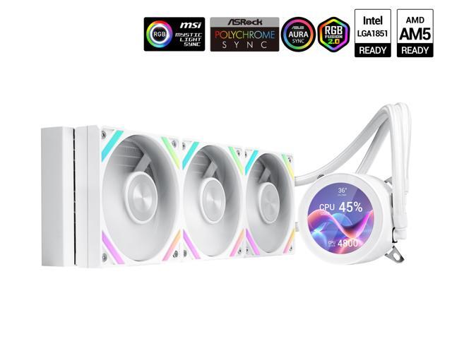 Click here for SAMA Q70 White CPU Liquid Cooler  360MM Liquid Wat... prices