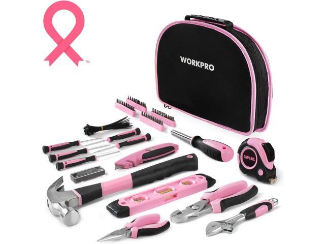 Click here for WORKPRO Pink Tool Kit - Hand Tool Set with Easy Ca... prices