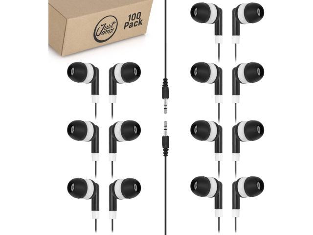 Click here for Bulk Earbuds 100 Pack Basic Ear Bud  Black Dot in-... prices