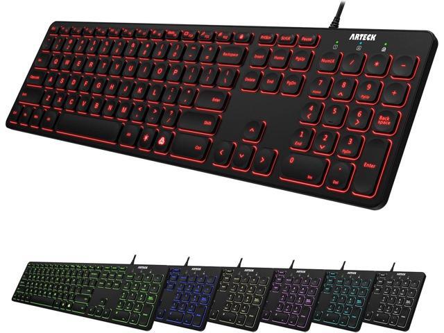 Click here for Arteck Backlit USB Wired Full Size Keyboard with M... prices
