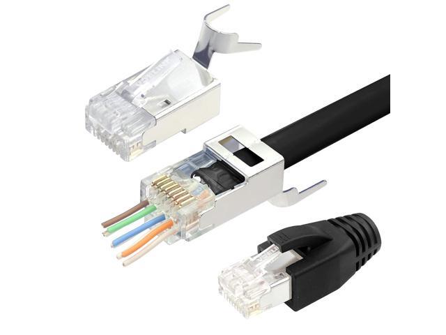 Click here for VCELINK Cat7 Cat6A RJ45 Pass Through Connectors Sh... prices