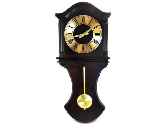 Click here for Clock Collection Mahogany Wood Wall Clock with Pen... prices