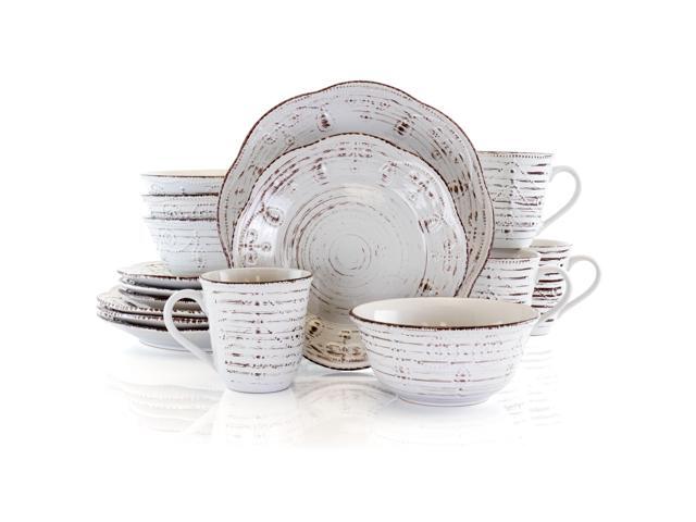 Click here for Elama Rustic Birch 16 Piece Stoneware Round Dinner... prices