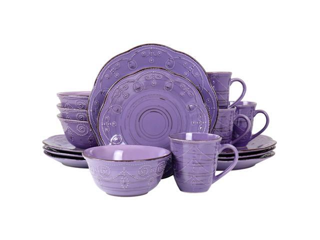 Click here for Elama Rustic Birch 16 Piece Stoneware Dinnerware S... prices