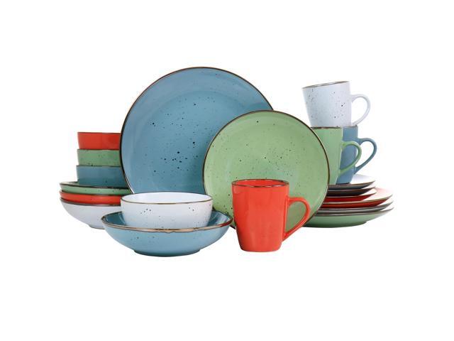 Click here for Elama Evelyn 20 Piece Round Stoneware Dinnerware S... prices