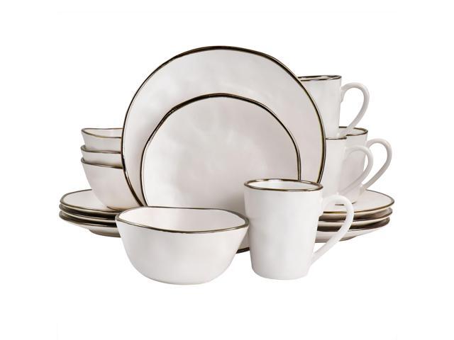 Click here for Elama Modern 16 Piece Stoneware Dinnerware Set in... prices