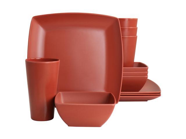 Click here for Gibson Home Grayson Melamine 12 Piece Square Dinne... prices