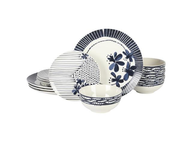 Click here for Gibson Home Eliza 12 Piece Ceramic Dinnerware Set prices