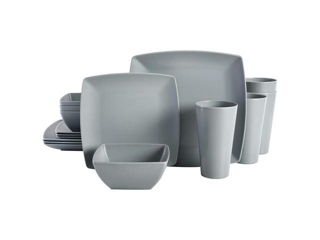 Click here for Gibson Home Grayson 16 Piece Square Melamine Dinne... prices