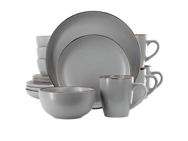 Click here for Gibson Home Rockaway 16 Piece Gold Rimmed Dinnerwa... prices