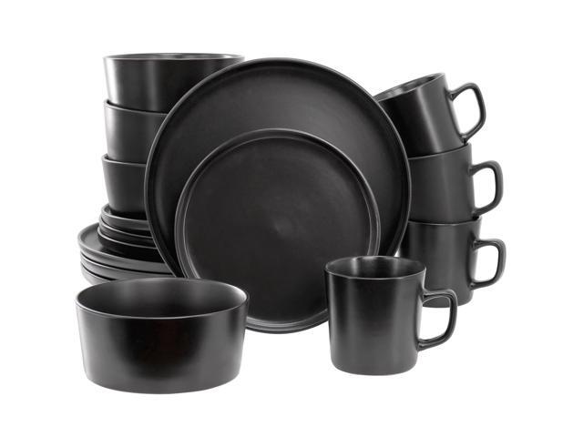 Click here for Elama Luxmatte Black 16 Piece Dinnerware Set prices