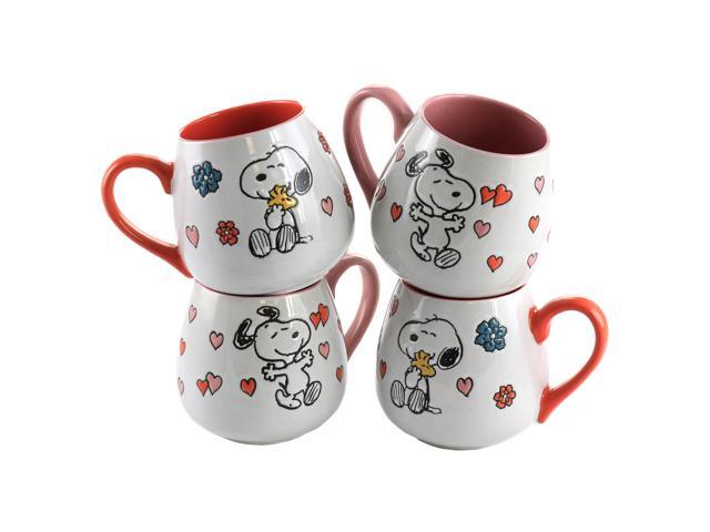 Click here for Peanuts 4 Piece 20 Ounce Stoneware Wax Relief Cup... prices