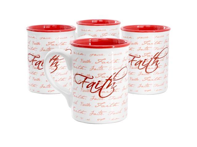 Click here for Gibson Home Inspirational Words Faith 4 Piece 16 O... prices
