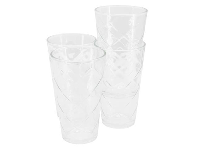 Click here for Gibson Home Lattice 4 Piece 16 Ounce Glass Tumbler... prices