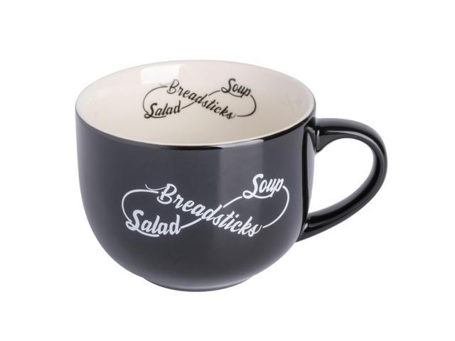 Babish Breadstick Soup and Salad Latte Tattoo Mug  17oz - Black