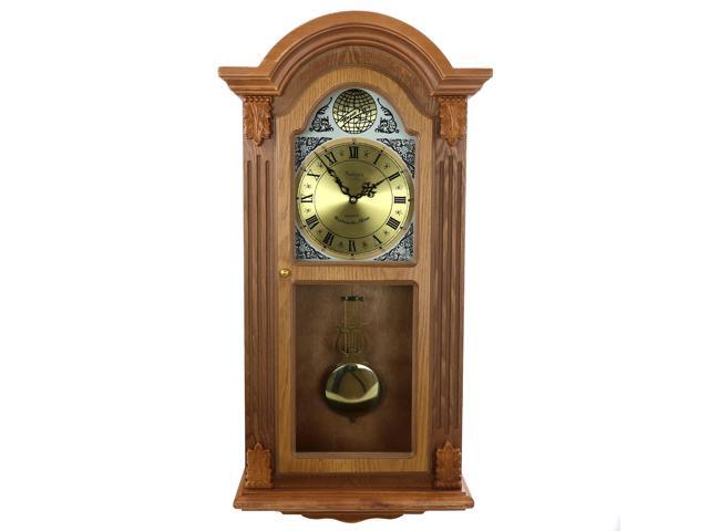 Click here for Bedford Clock Collection Honey Oak Chiming Pendulu... prices