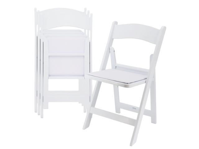 Click here for Elama 4 Piece Plastic Folding Resin Chair in White... prices