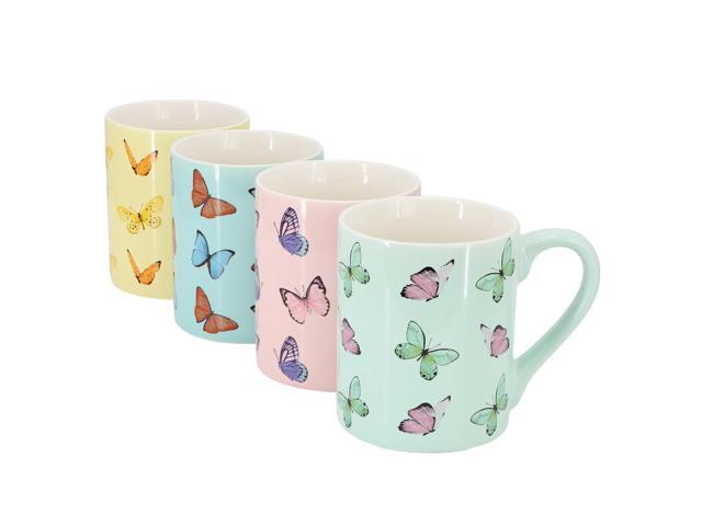 Click here for Gibson Home Butterfly Pop 4 Piece 18 Ounce Stonewa... prices