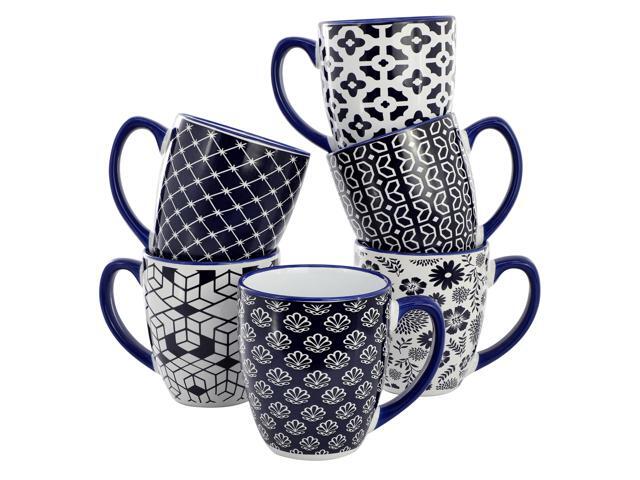 Click here for Elama Flyn 6 Piece 16 Ounce Assorted Design Stonew... prices