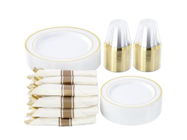 Click here for Elama 350 Piece Disposable Plastic Dinnerware Part... prices