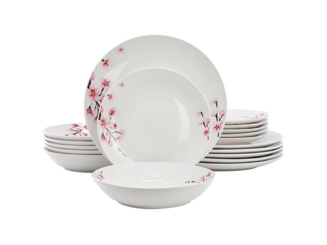 Click here for Elama Tamara 18 Piece Cherry Blossom Porcelain Din... prices