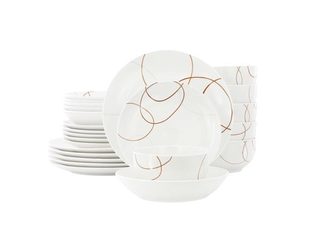 Click here for Elama Sydney 24 Piece Porcelain Double Bowl Dinner... prices