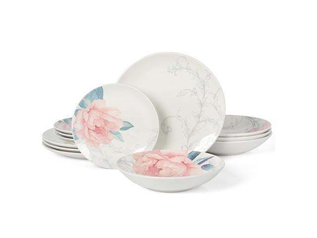 Click here for Martha Stewart Peony 12 Piece Round Fine Ceramic D... prices