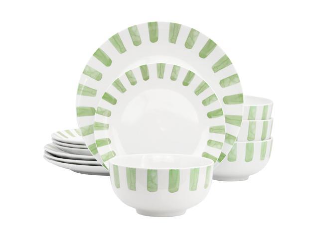 Click here for Gibson Home Pacific Waves 12 Piece Round Ceramic D... prices